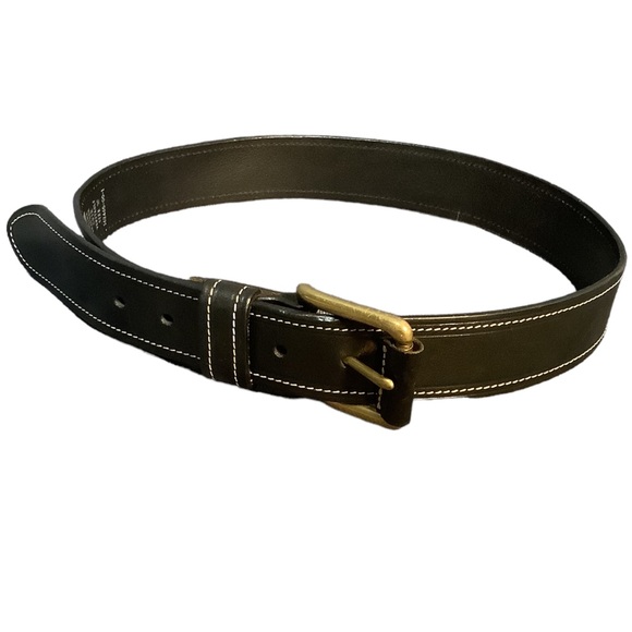 GAP | Accessories | Mens Gap Black Genuine Stitched Leather Belt Size ...